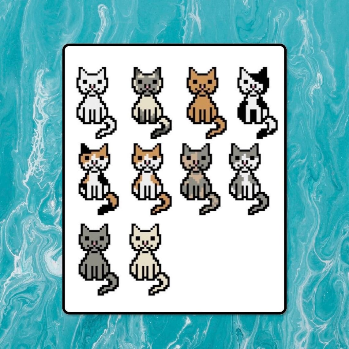 Tiny Small Cat Cross Stitch Pattern, PDF - Etsy