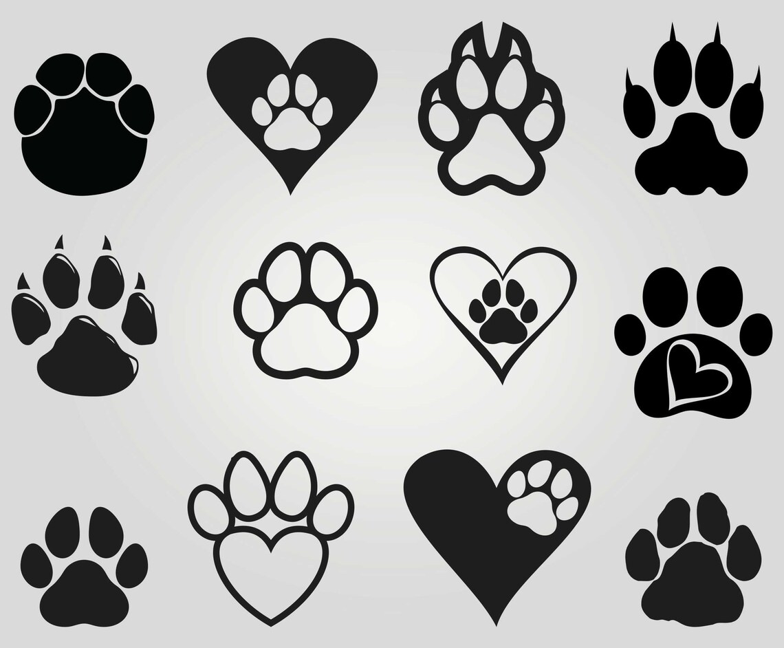 Paw Svg Paw Print Svg Paw Heart Svg Dog Svg Dog Paw SVG - Etsy Canada