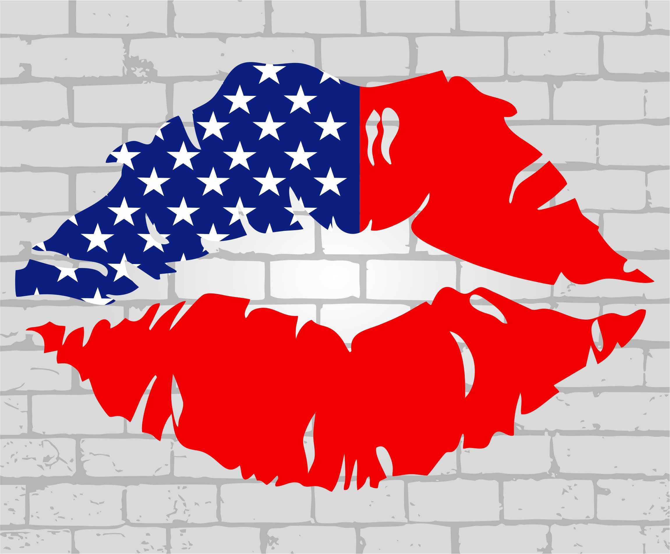 Lips Flag Svg Lips Svg American Lips Svg American Flag Svg - Etsy