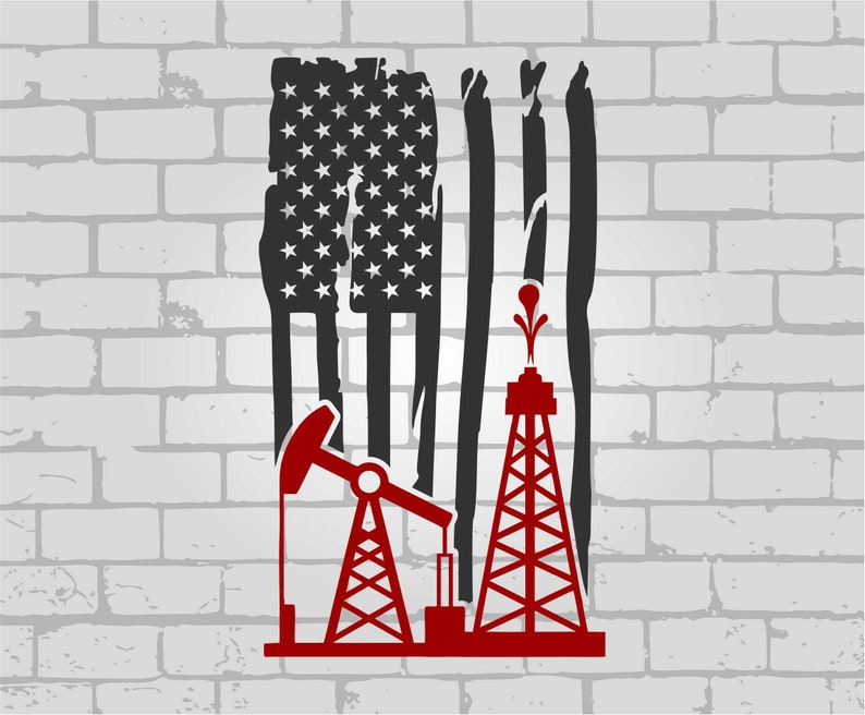Oilfield Flag Svg Flag Svg Oilfield Svg American Flag Svg - Etsy