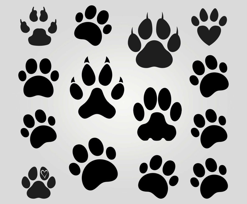 Paw Svg Paw Print Svg Paw Heart Svg Dog Svg Dog Paw SVG - Etsy