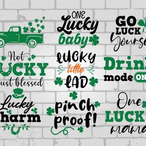 St Patricks Day Svg Bundle, Shamrock Svg, Lucky Svg, Irish Svg, Unicorn ...