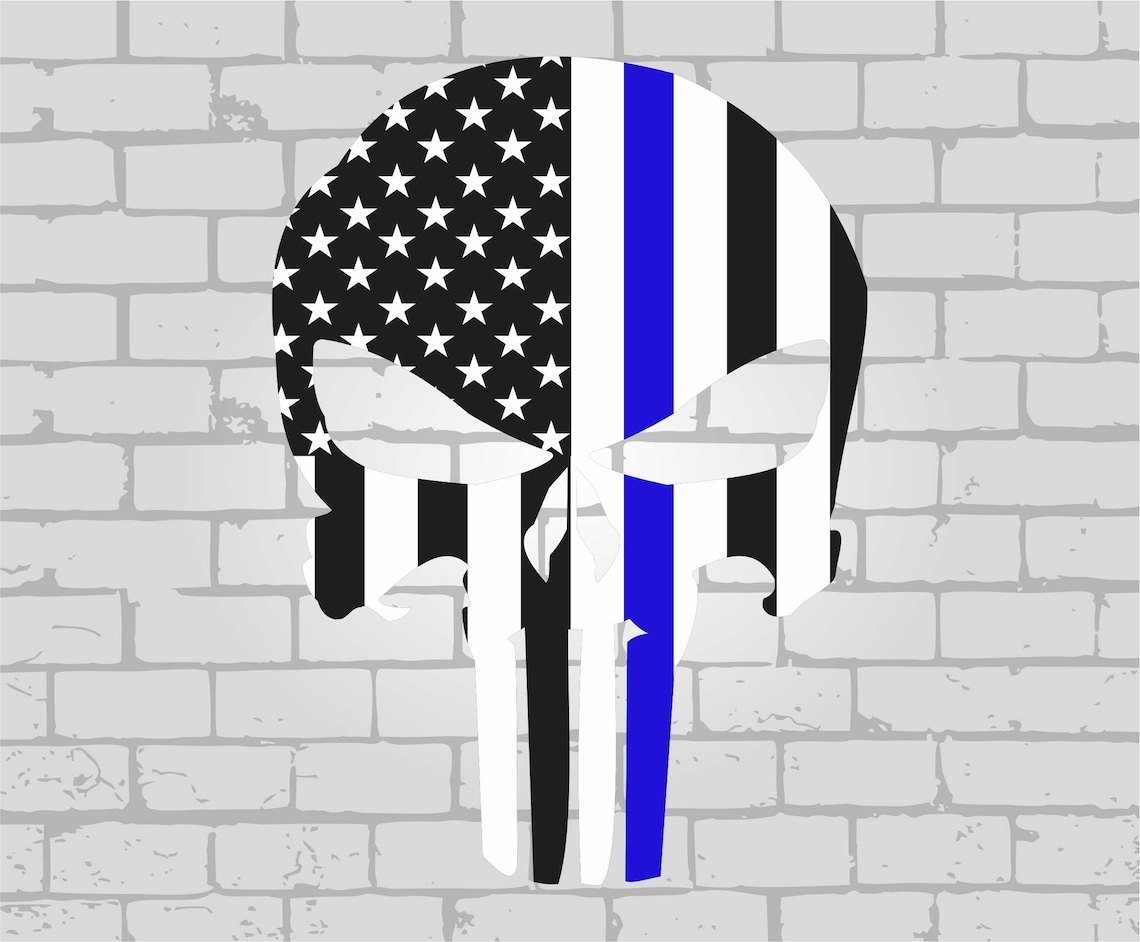 Police Punisher Skull Svg Punisher Skull Flag Svg Police - Etsy