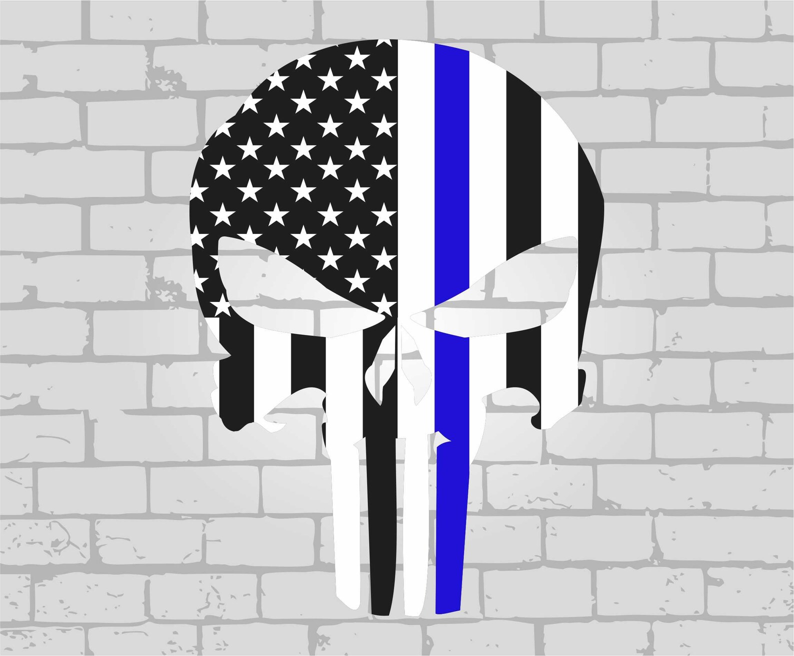 Police Punisher Skull Svg, Punisher Skull Flag Svg, Police Svg, Thin ...