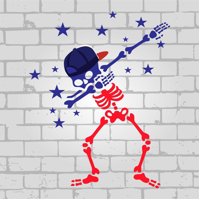 Dabbing Skeleton Svg - Etsy