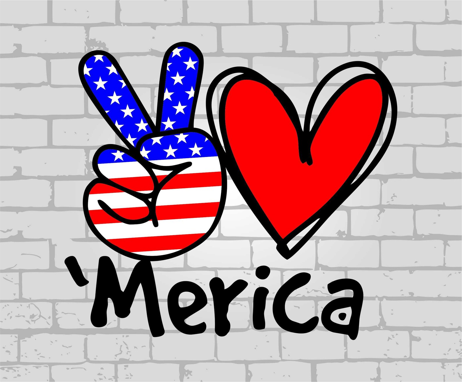 Merica Svg Peace Love Merica Svg 4th of July Svg Peace Love - Etsy