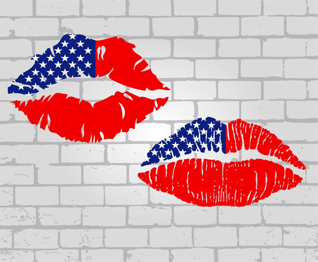 Lips Flag Svg, Lips Svg, American Lips Svg, American Flag Svg, Flag Svg ...