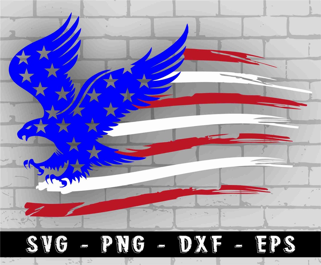Distressed American Eagle Flag Svg, American Eagle Flag SVG, Eagle Svg ...