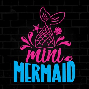 Mini Mermaid Svg, Mermaid Svg, Little Mermaid Svg, Mermaid Tail Svg ...