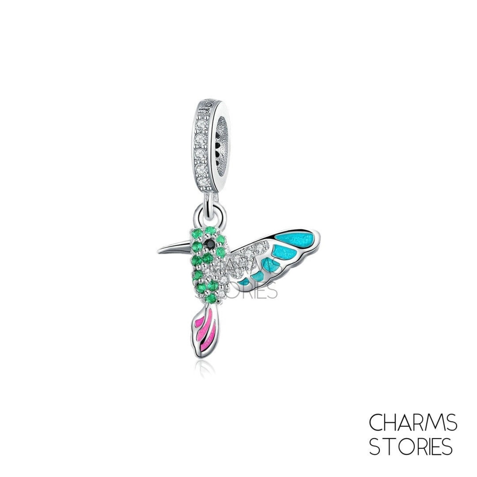 Green Bird Dangle Charm Hummingbird Charm Animal Charm - Etsy