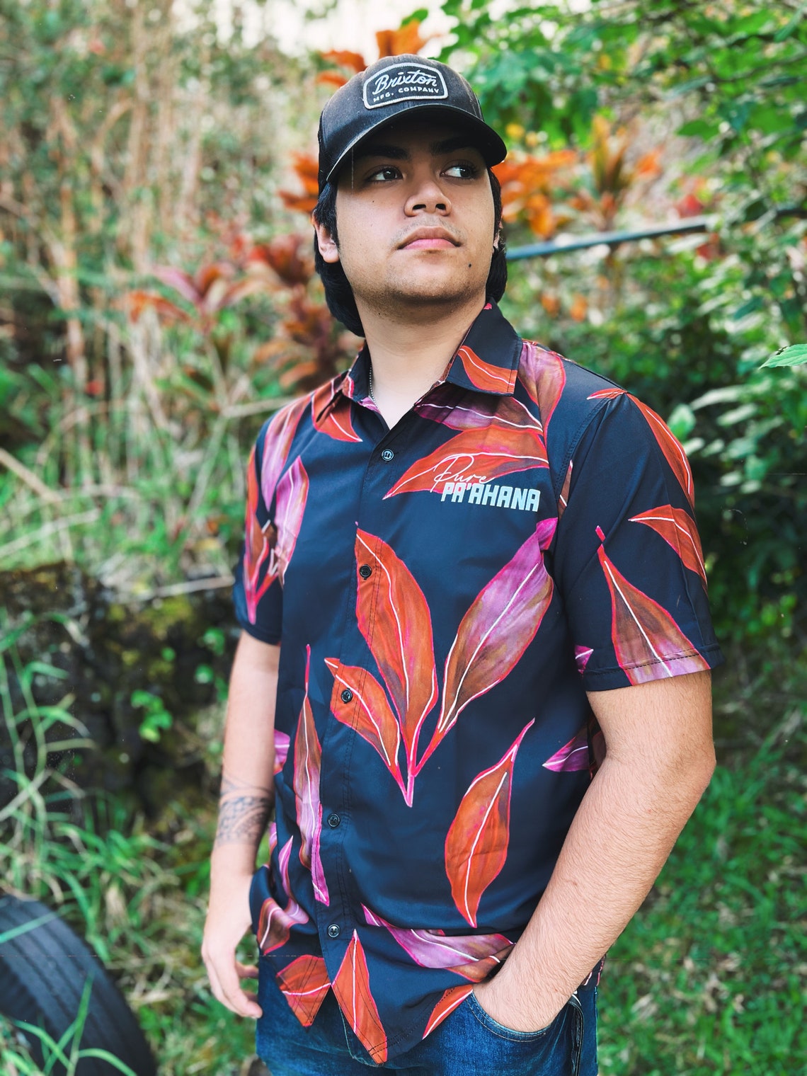 Red Ti Leaf Aloha Shirt - Etsy