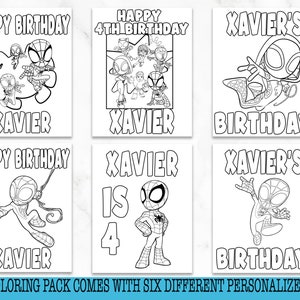 Spidey Coloring Packs, Spider Coloring Books, Spider Party Favors ...