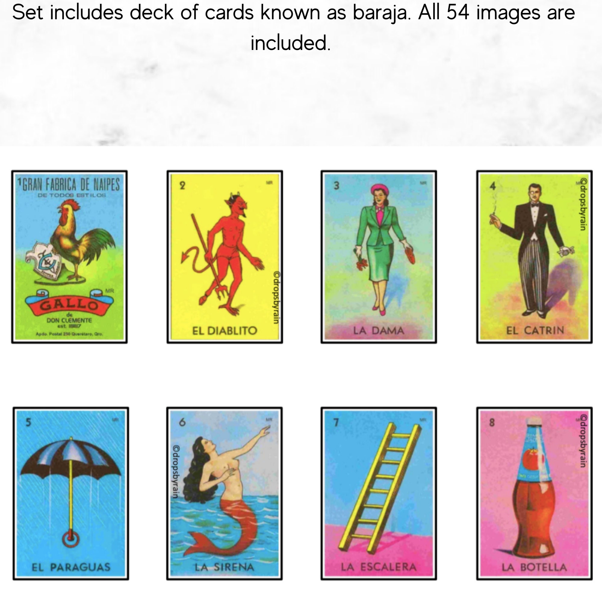 120 Game Boards Loteria Mexicana Digital File Instant - Etsy Canada