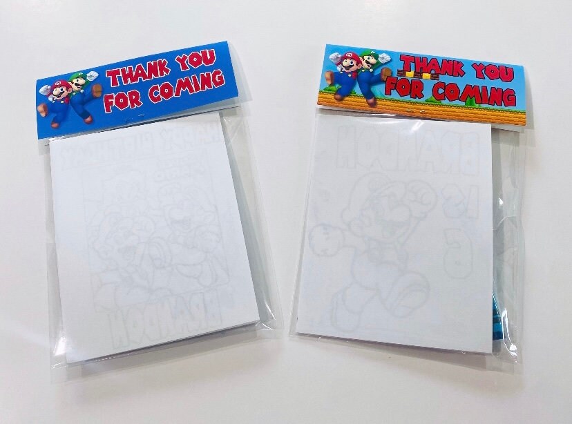 Super Mario Bros Coloring Packs Super Mario Bros Party - Etsy