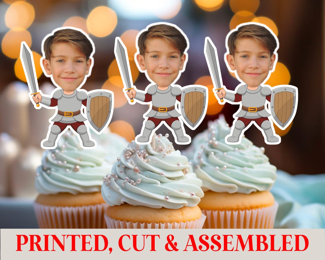 Roman Soldiercupcake Topper With Face, Custom Roman Soldier Party ...