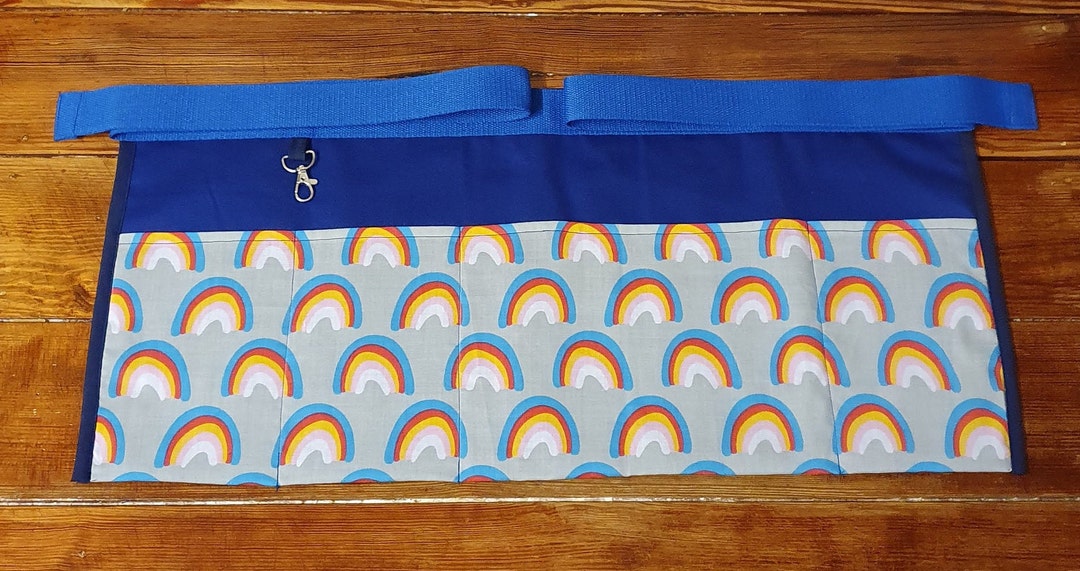 Half Apron Blue and Rainbow Apron Teachers Flashcard - Etsy UK