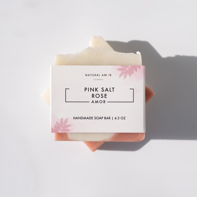 Pink Salt Rose Soap Bar Handmade Soap All Natural Soap - Etsy