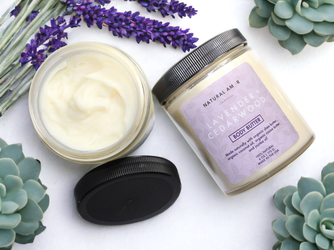 Lavender Cedarwood Body Butter| Organic Whipped| Hydrating Body Balm ...