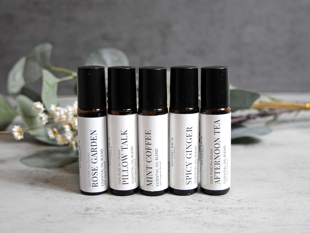 Essential Oil Roller Set | 16 Scent Options | Natural Perfume Roll-on ...