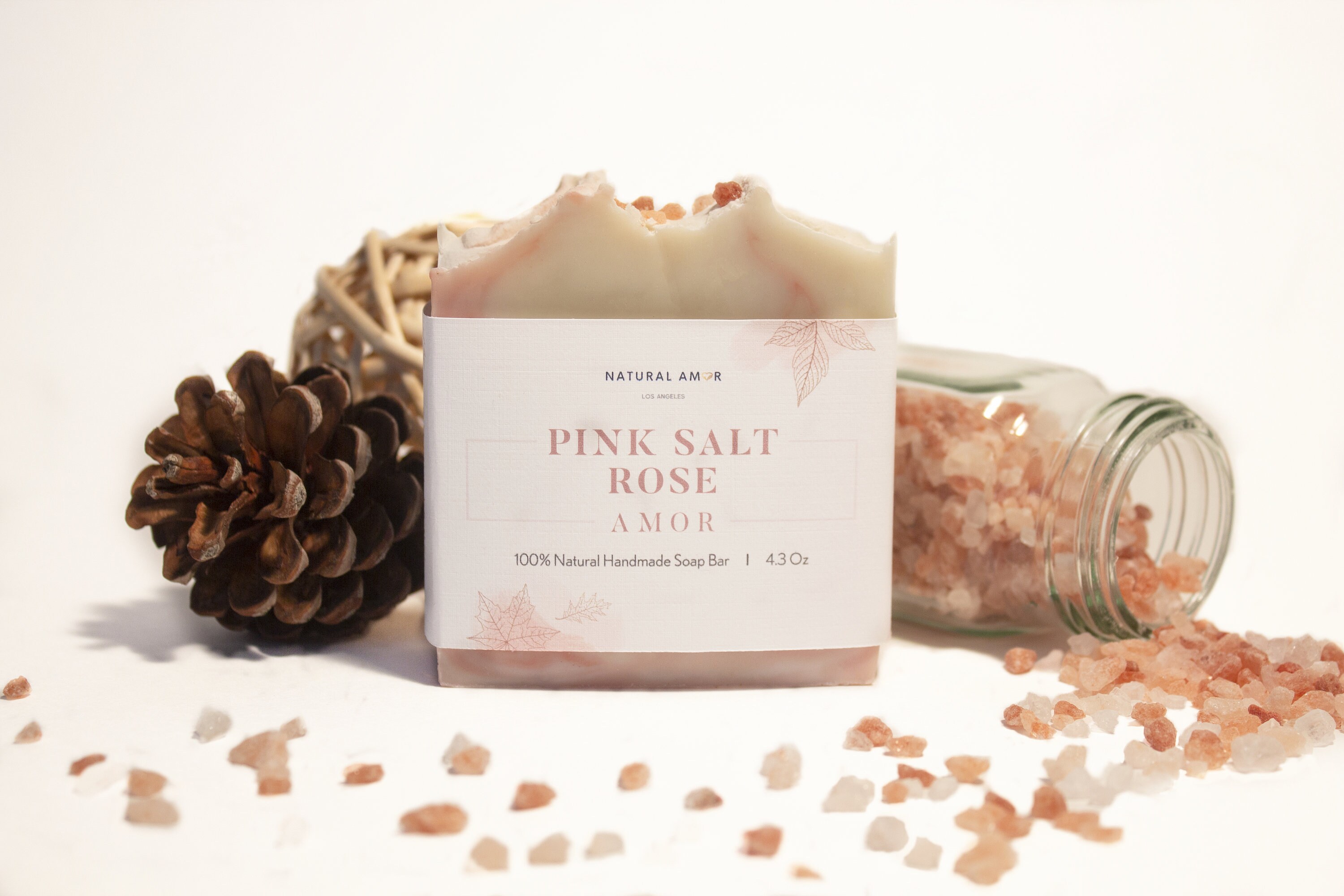 Pink Salt Rose Soap Bar Handmade Soap All Natural Soap | Etsy