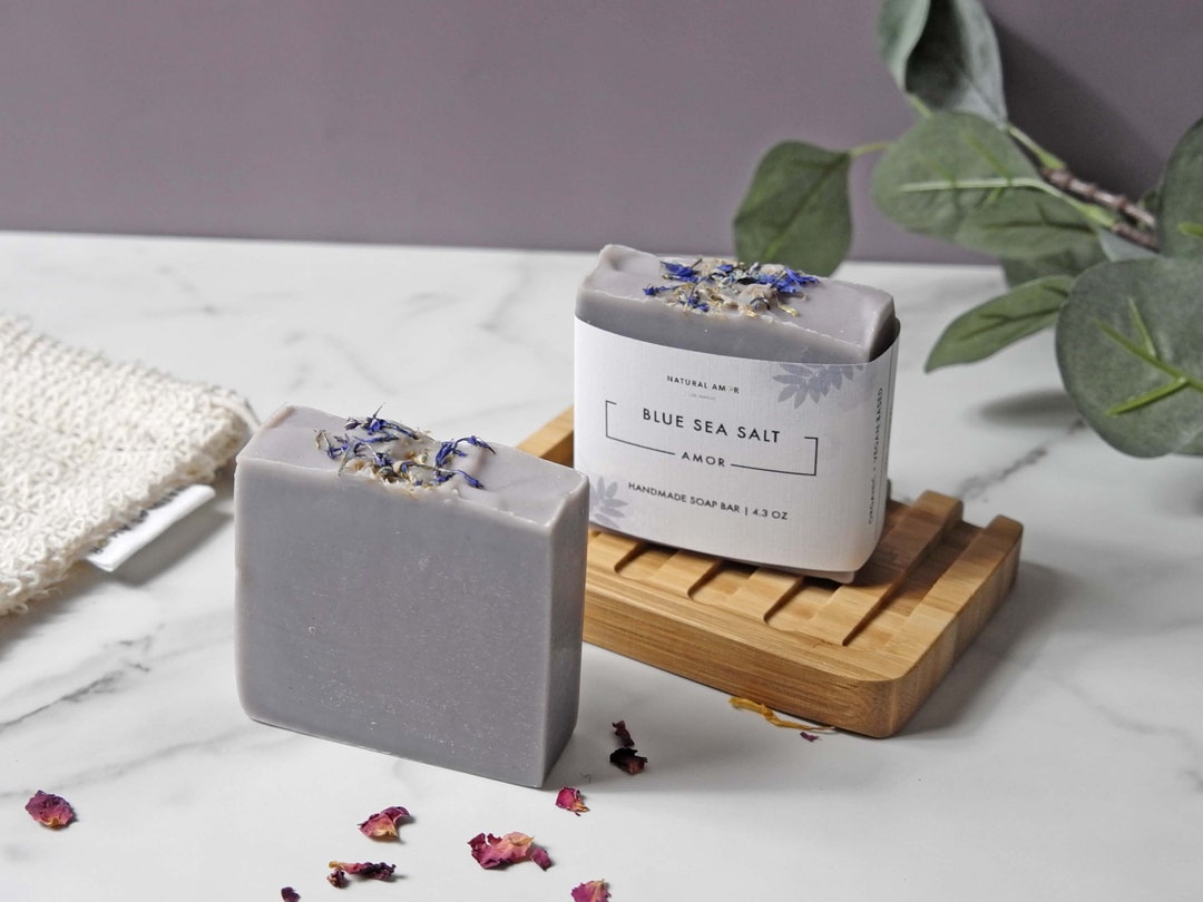 Blue Sea Salt Soap Bar | Handmade Soap | All Natural Soap| Organic ...