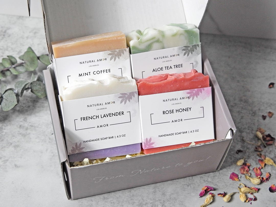 Handmade Soap Gift Box | Natural Bar Soap Set | Choose Your Scents - Etsy