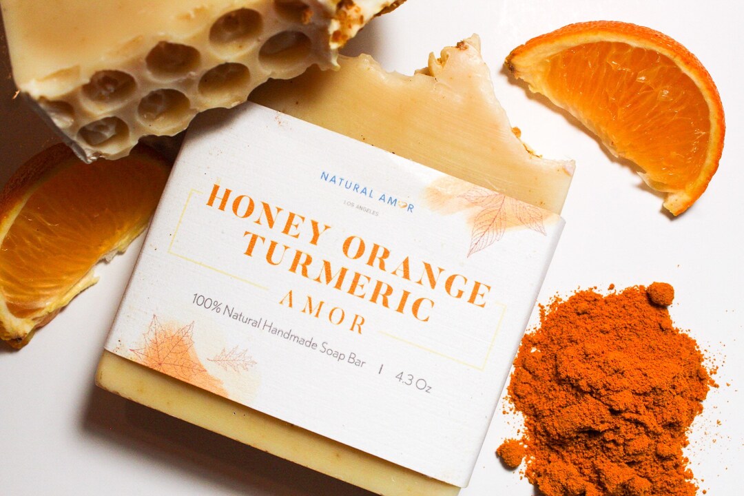 Turmeric Honey Orange Bar Soap Organic Handmade Soap Shea Butter ...