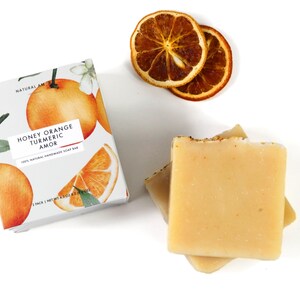 Turmeric Honey Orange Bar Soap | Organic Handmade Soap | Shea Butter ...