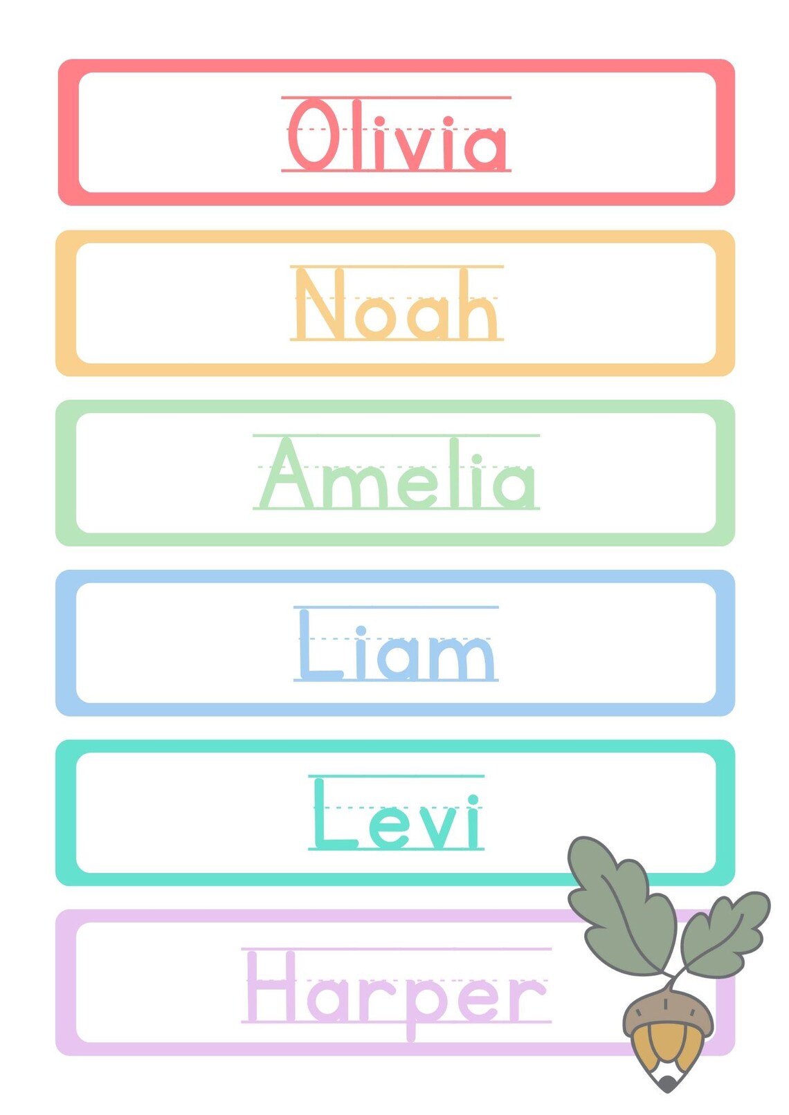 Editable Classroom Tray Labels Rainbow Pastel Colors Instant Canva Link ...