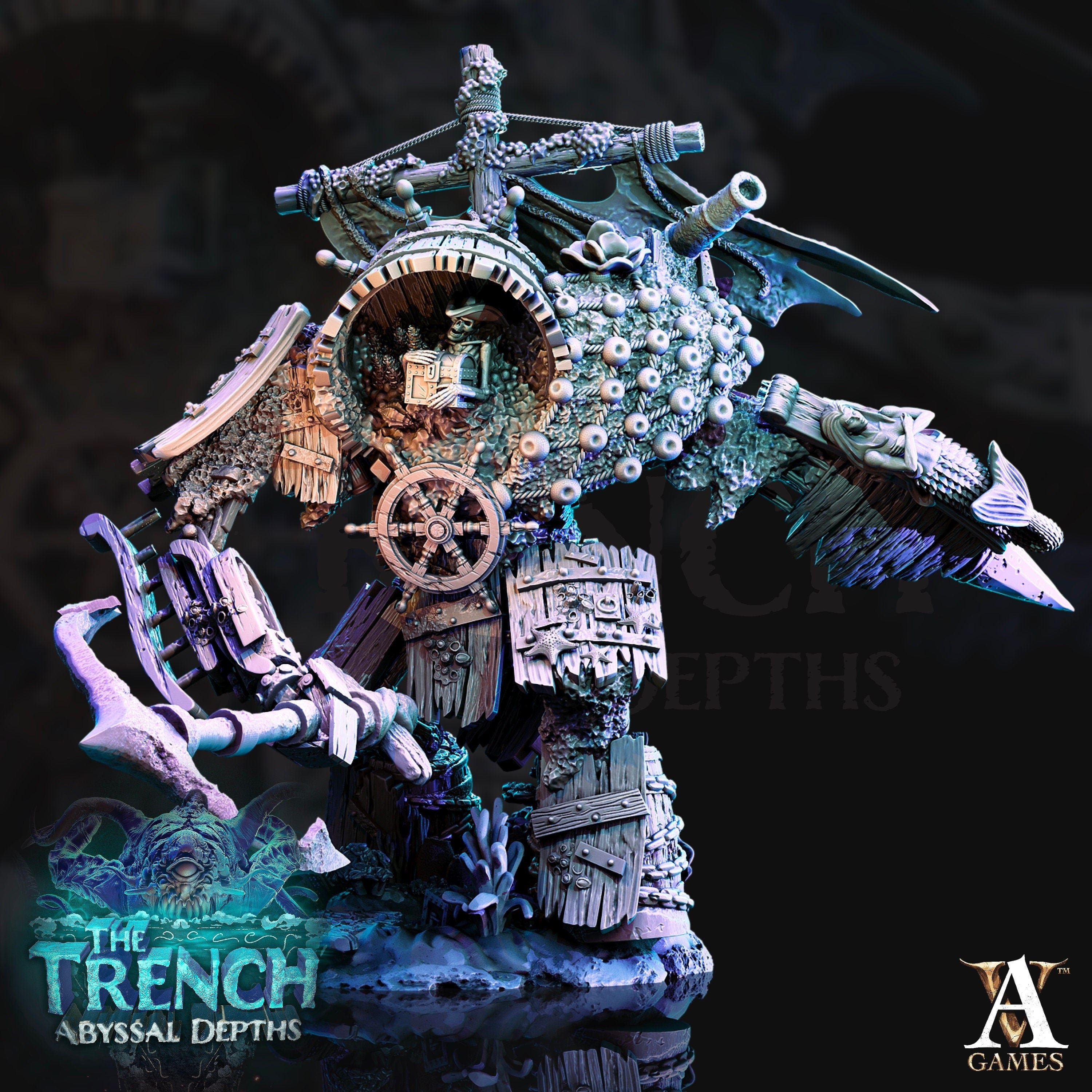 Shipwreck Golem Dnd Miniature L 3D Printed Model L Sea - Etsy Canada