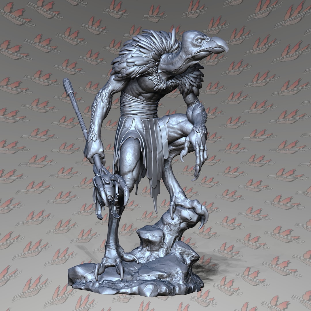 Vulture Man - Dnd Miniature L 3D Printed Model L Fanart L Dungeons and ...
