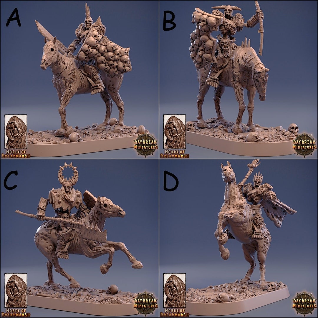 Skeleton Horses Riders Daybreak Miniatures Dnd the Unliving Horde of ...