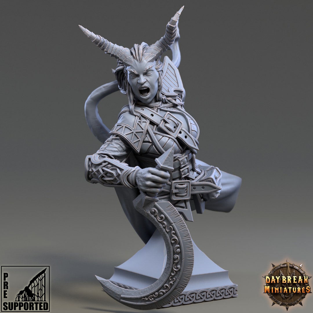 Gretchen Bylander Bust Dnd Miniature L 3D Printed Model L Thiefling L ...