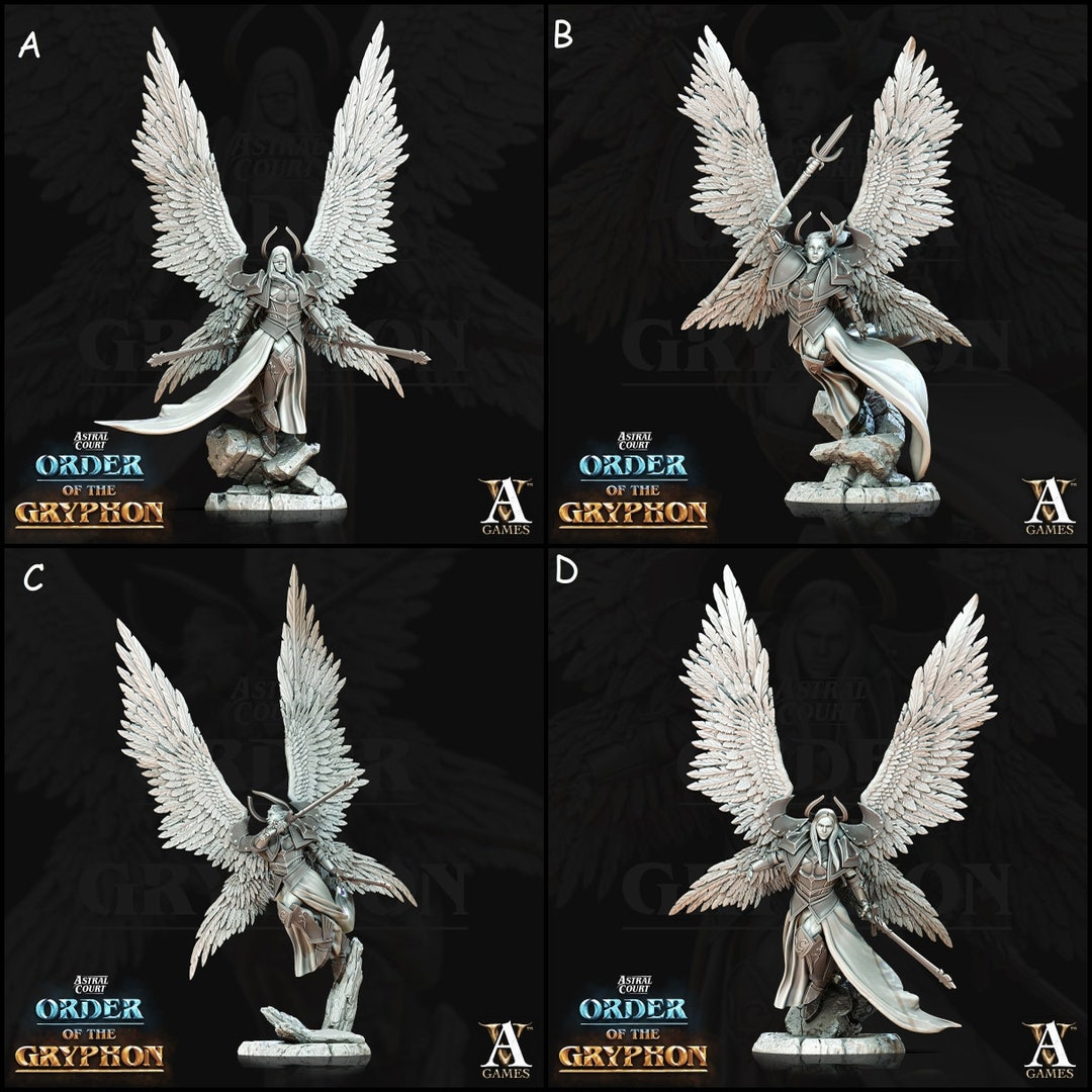 Justiciar Angels, Females - Dnd Miniature L 3D Printed Model L Divine ...