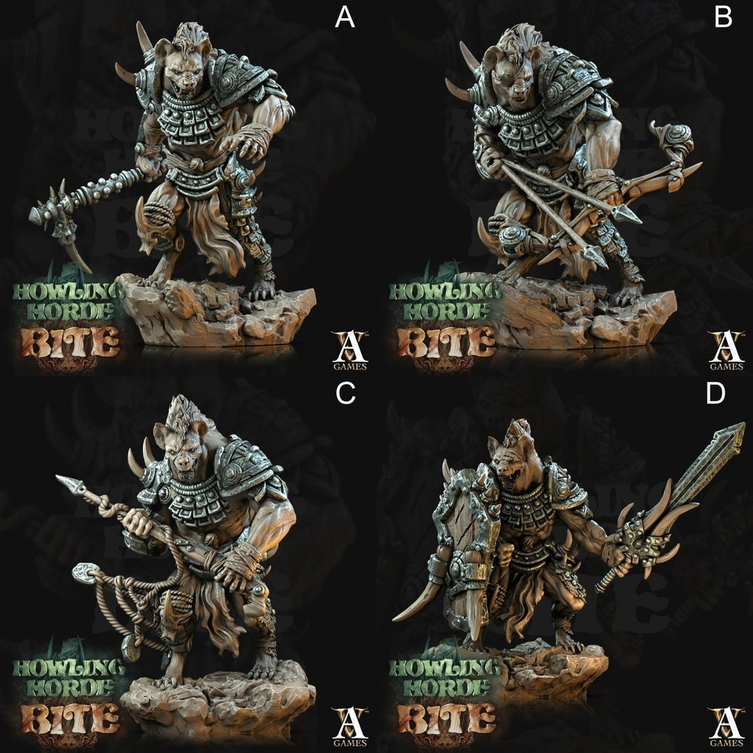 Gnoll Scouts - Dnd Miniature L 3D Printed Model L Gnoll Ratman L ...