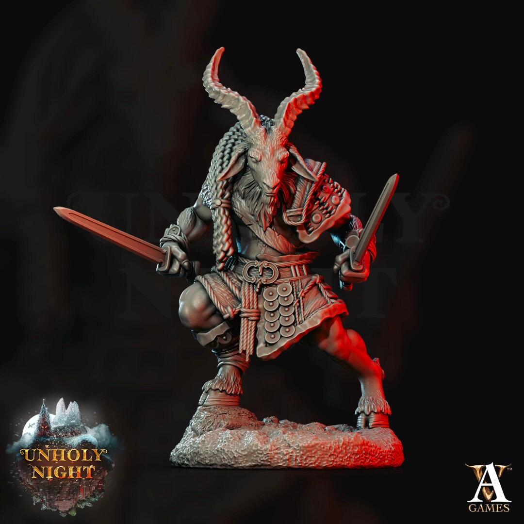 Goat Warriors Dnd Miniature L 3D Printed Model L Monster L Dungeons and ...