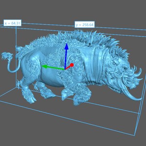Dire Boar Dnd Miniature L 3D Printed Model L Pig L Dungeons and Dragons ...