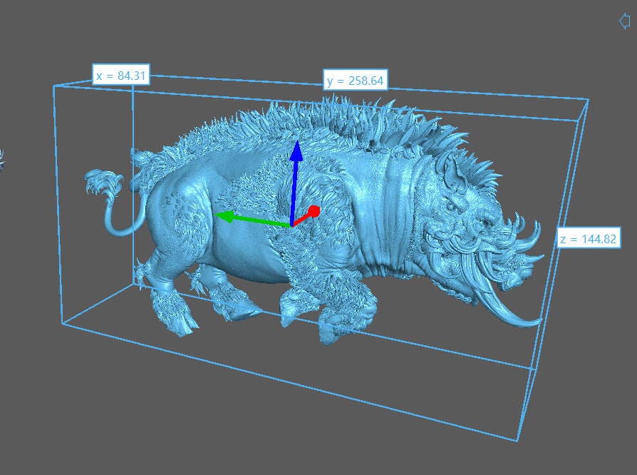 Dire Boar Dnd Miniature L 3D Printed Model L Pig L Beast - Etsy