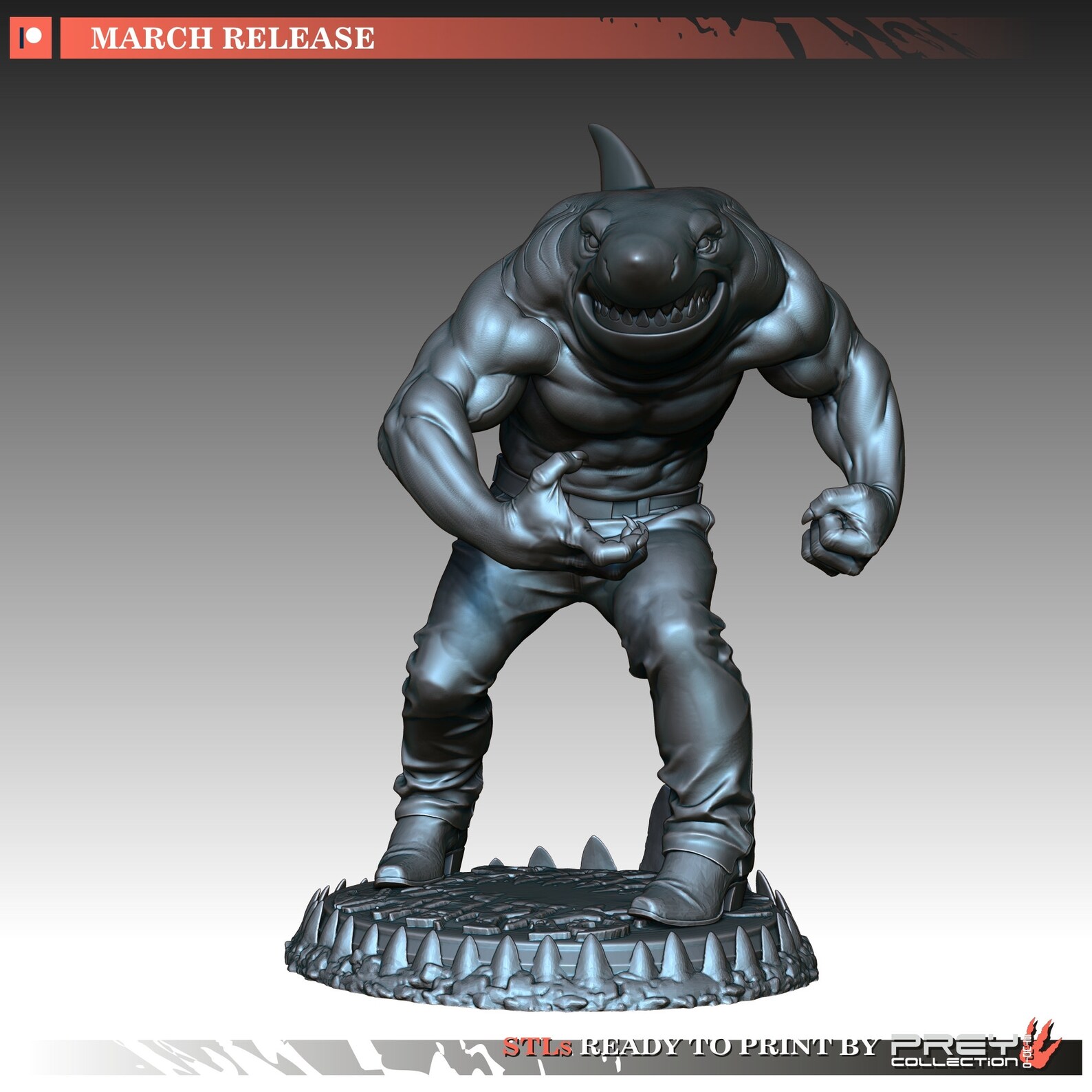 Shark-man 1 SIZE & SET OPTION resin model prey collection - Etsy