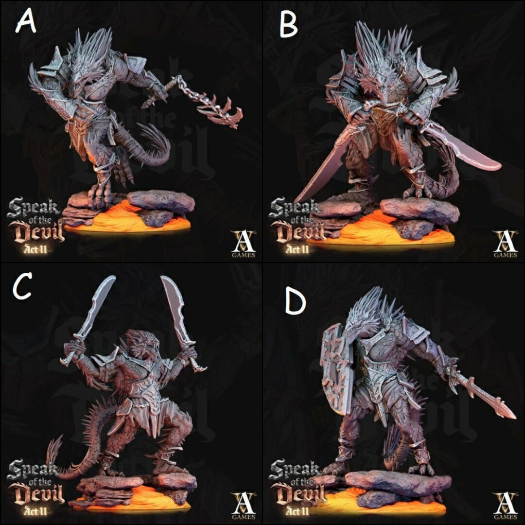Terebian Devils - Dnd Miniature L 3D Printed Demon L Dungeons and ...