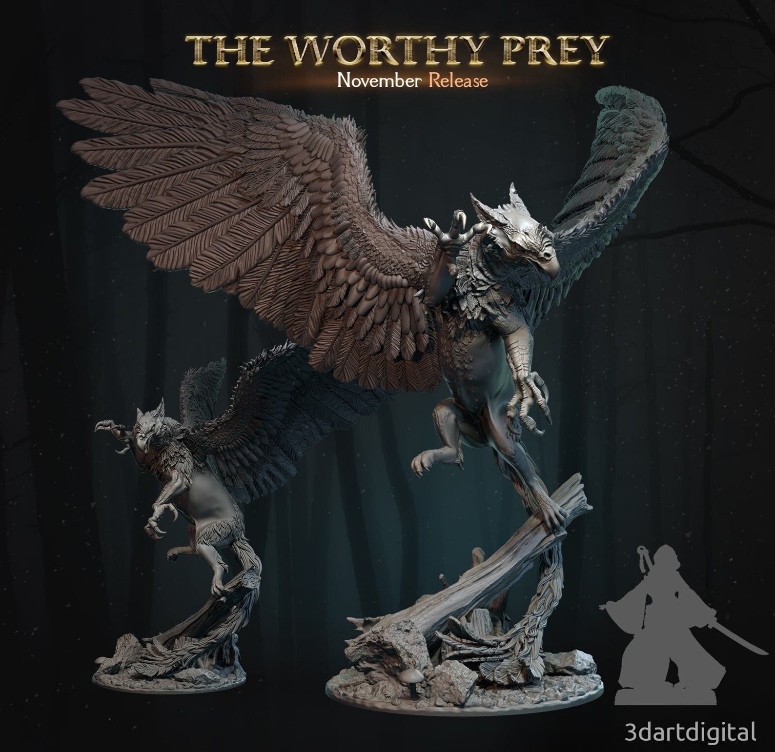 Griffin Dnd Miniature L 3D Printed Model L Griffon L Beast - Etsy