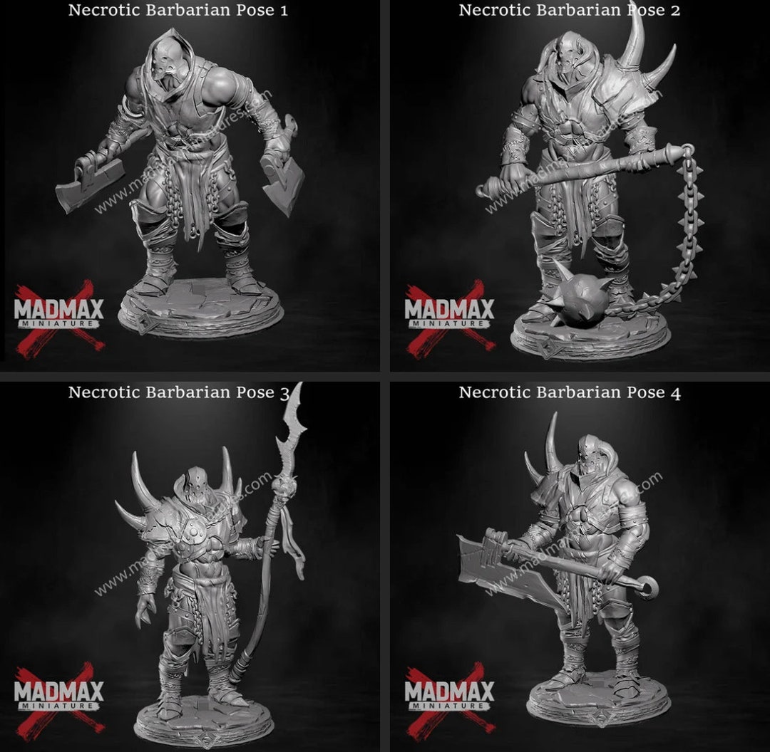 Necrotic Barbarians Marauders SET 1 - Parasite Collectibles 3D Printed ...