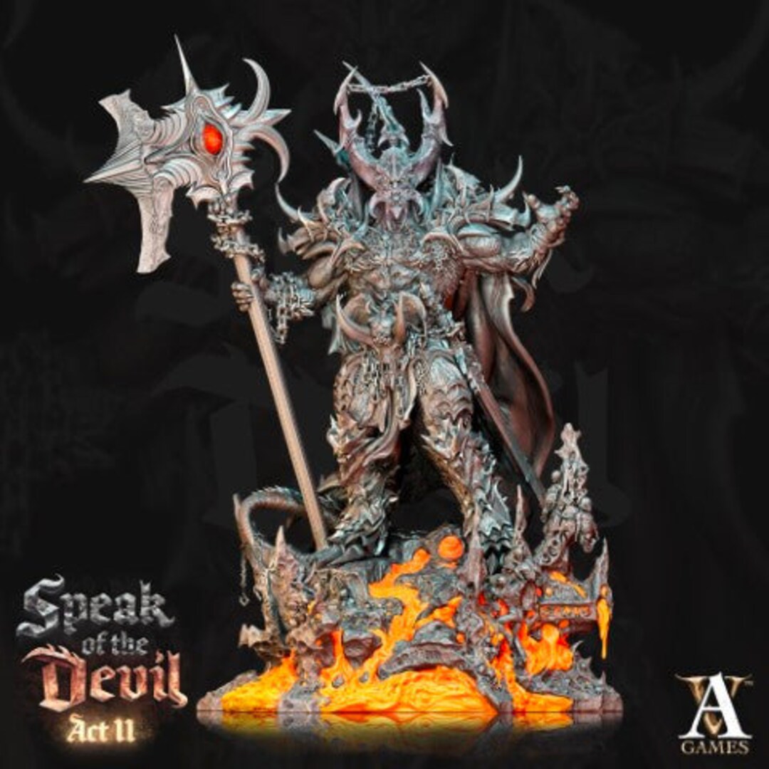 Astaroth - Archdevil of Wrath - Dnd Miniature L 3D Printed Demon L ...