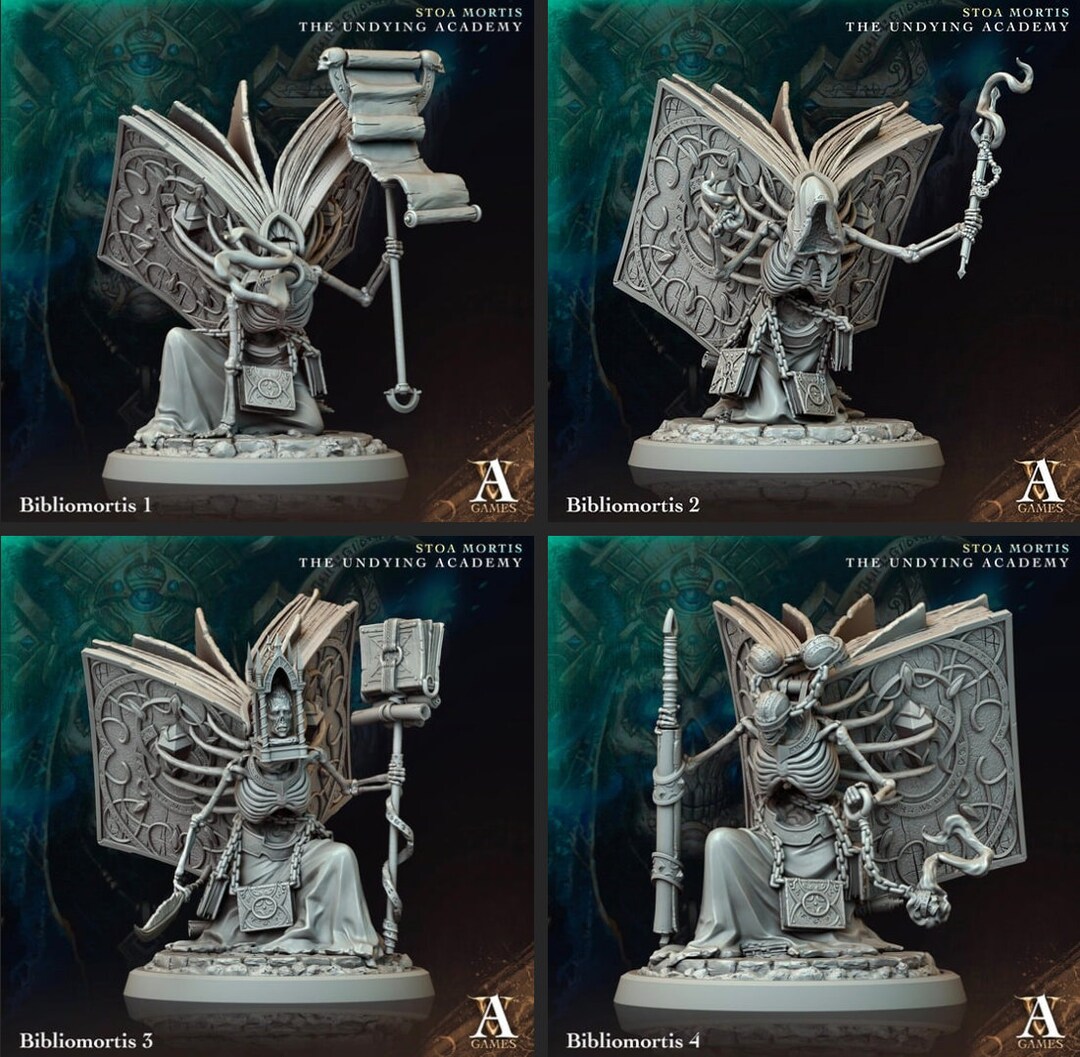 Bibliomortis Undead Arcane Familar - Stoa Mortis - the Undying Academy - Archvillain Games L Dnd ...