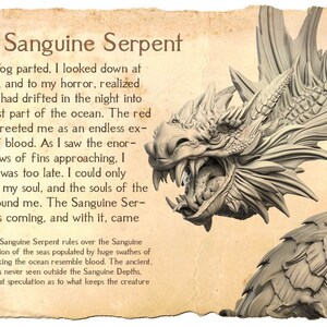 The Sanguine Serpent - Big Creature L Dnd Miniature L 3D Printed Model ...