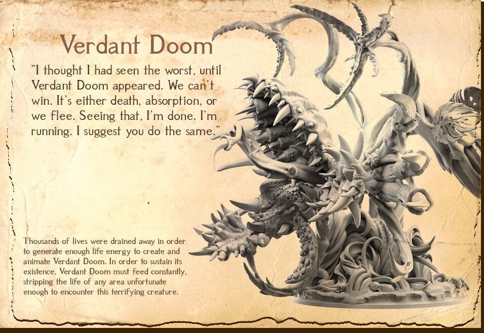 Verdant Doom Dnd Miniature L 3D Printed Model L Plant - Etsy