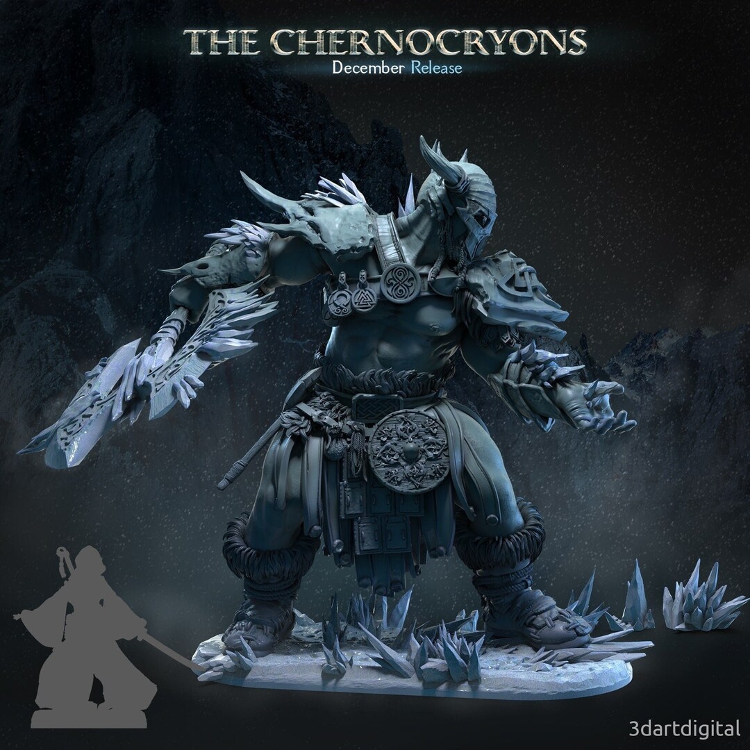 Male Cryomancer Dnd Miniature L 3D Printed Model L Frost Giant L ...
