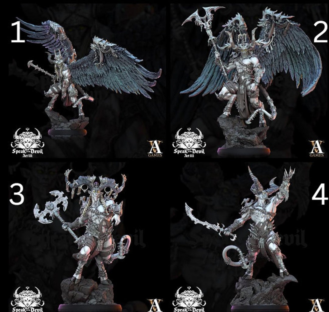 Anedos Speak of the Devil Vol. III Archvillain Games 3D Printed Model L Perfect Wargamer Gift - Etsy