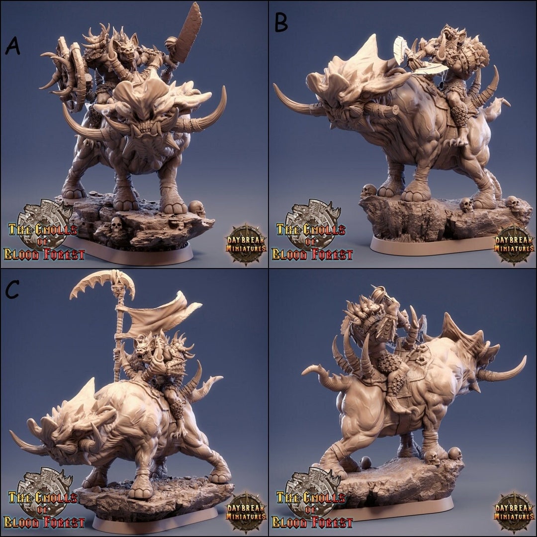 Gnolls Riders the Gnolls of the Blood Forest POSE & SIZE - Etsy
