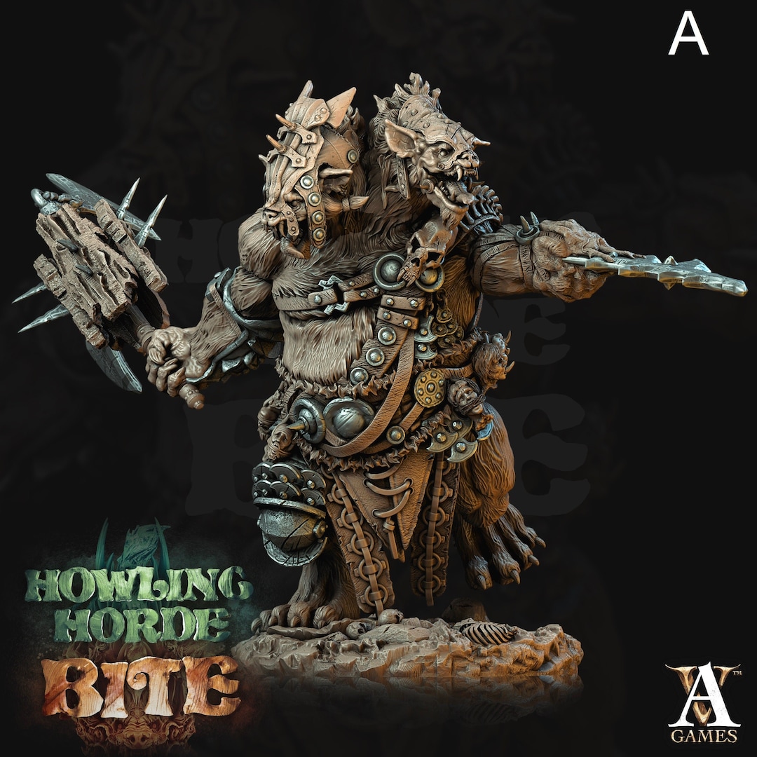 Gnoll Ettins - Dnd Miniature L 3D Printed Model L Ratman L Dungeons and ...